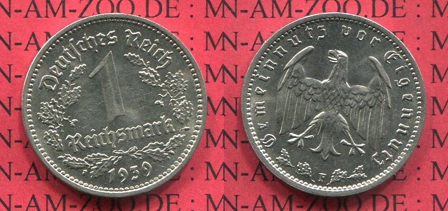 III. Reich 1 Reichsmark 1939 F USA unc | MA-Shops