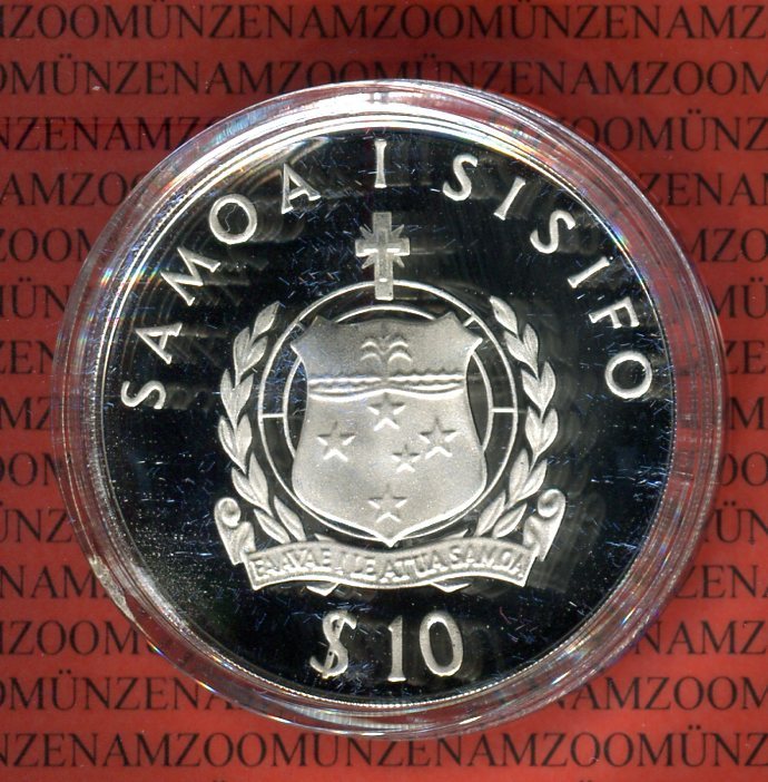 Western Samoa 10 Dollar - Tala Silbermünze 1983 7th South Pacific Games ...