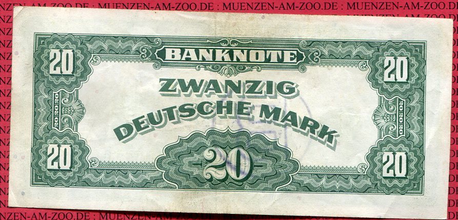 Bundesrepublik Deutschland Berlin 20 DM Deutsche Mark Kopfgeld Germany ...