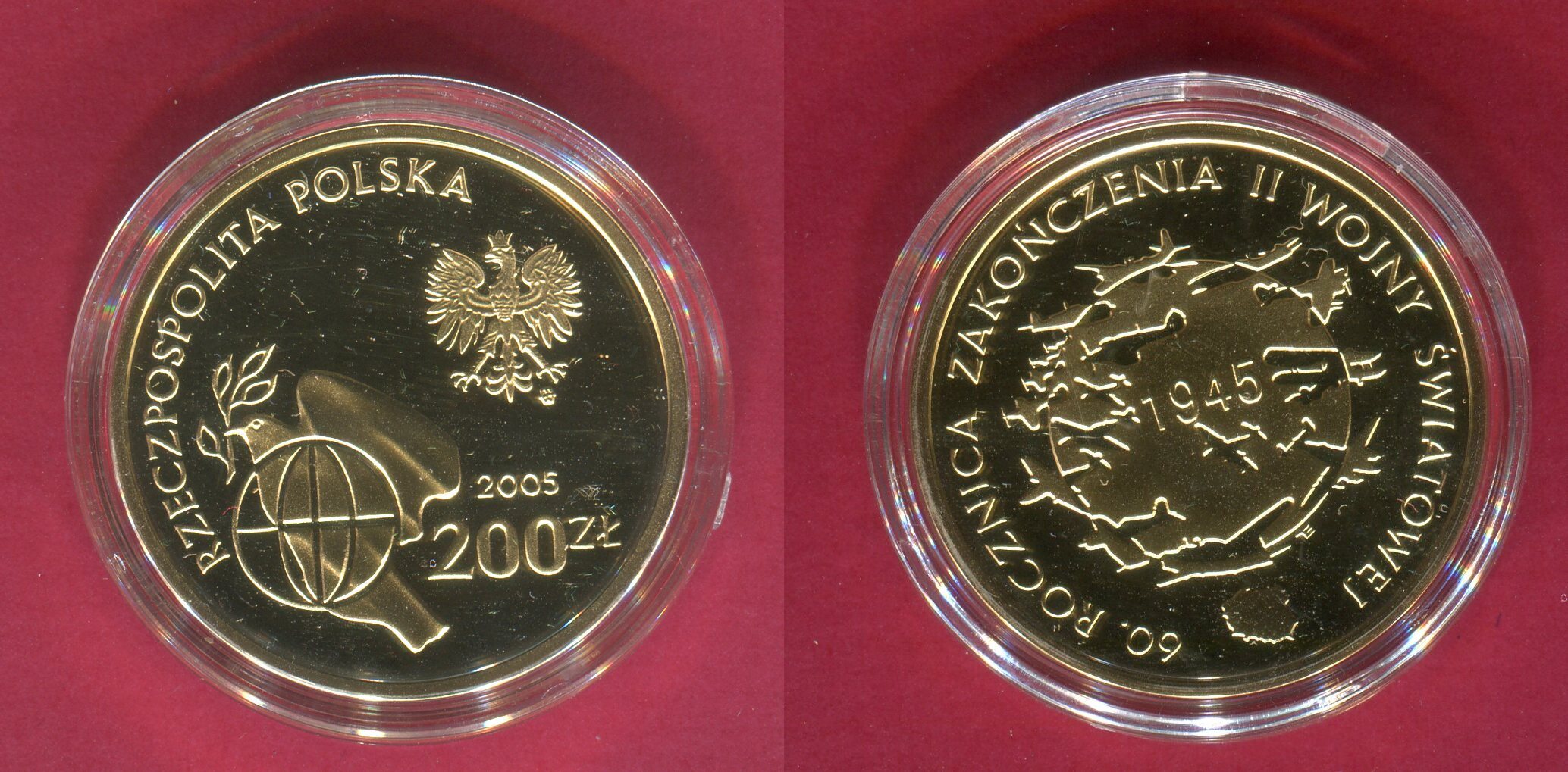 Polen 200 Zloty Goldm nze 2005 60th Anniversary Of The Ending Of World Polen 200 Zloty Goldm nze 2005 60th Anniversary Of The Ending Of World