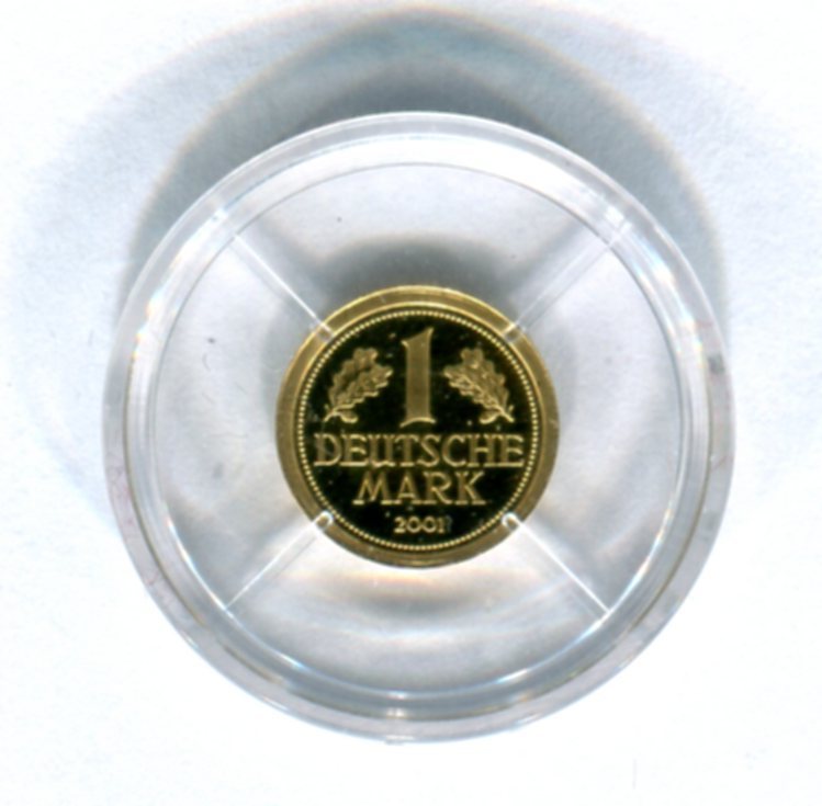 Bundesrepublik Deutschland Minigoldmedaille 2001 1 Deutsche Mark ...