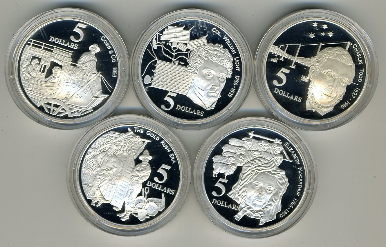 Australien 25 Dollars (5x5) Silbermünzen PP "Masterpieces in Silver ...