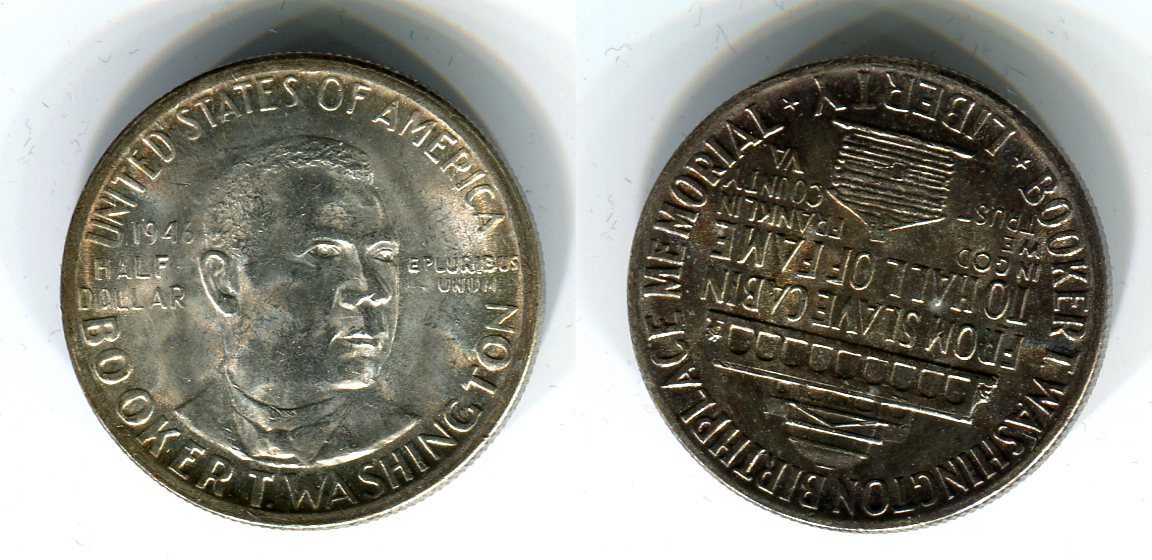 USA 1/2 Dollar Commemorative Silber 1946 Booker T. Washington USA unc | MA-Shops