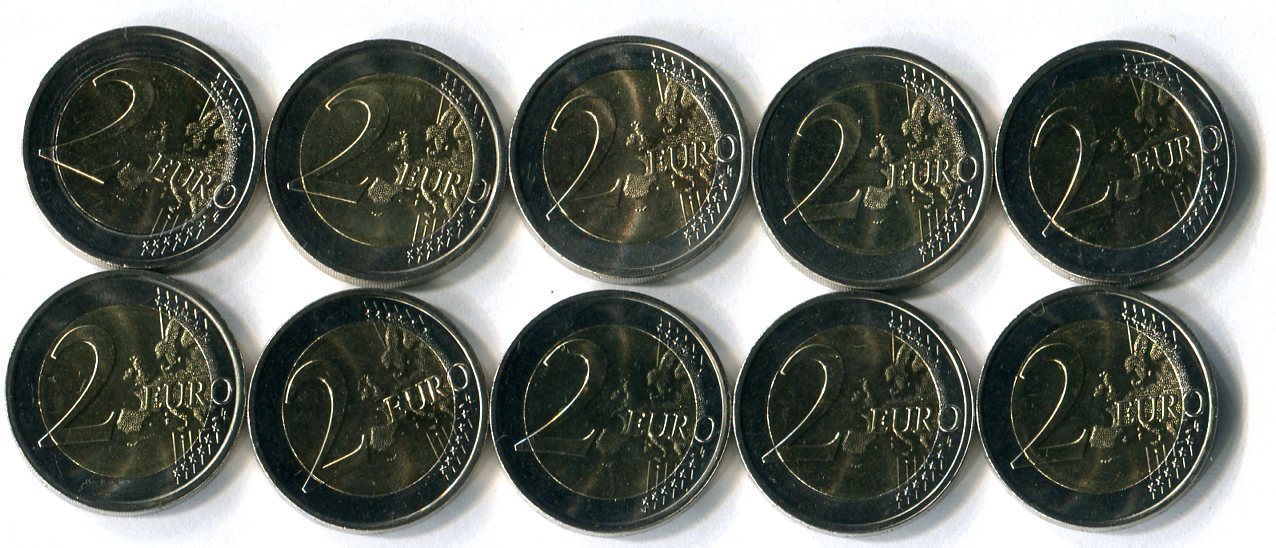 diverse Länder, Lot 20 Euro (10x2) 2014 Lot, diverse Motive Euro lot ...