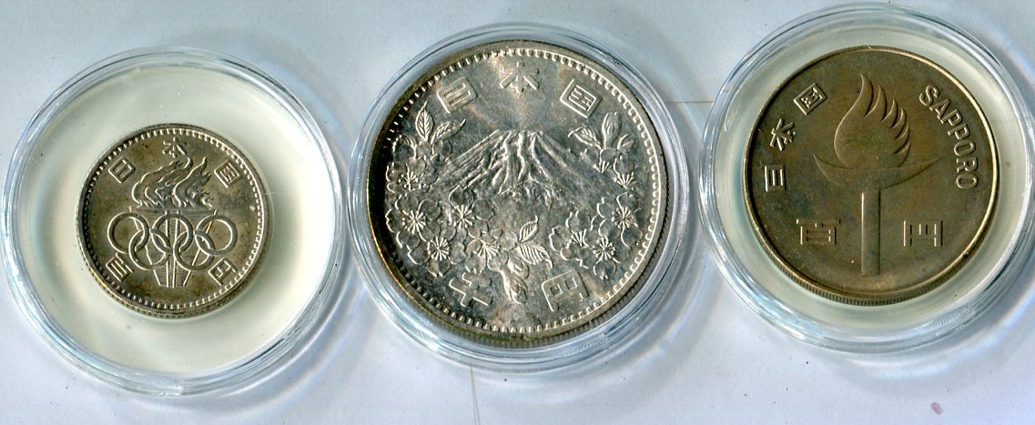 Japan 1200 Yen 1964-1972 Olympische Spiele 1964/1972 vz-st | MA-Shops