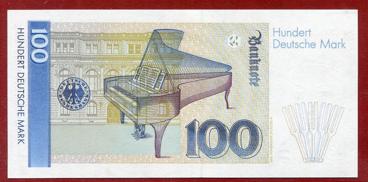 BRD,Deutsche Bundesbank 100 DM Deutsche Mark 1989 Clara Schumann I | MA ...