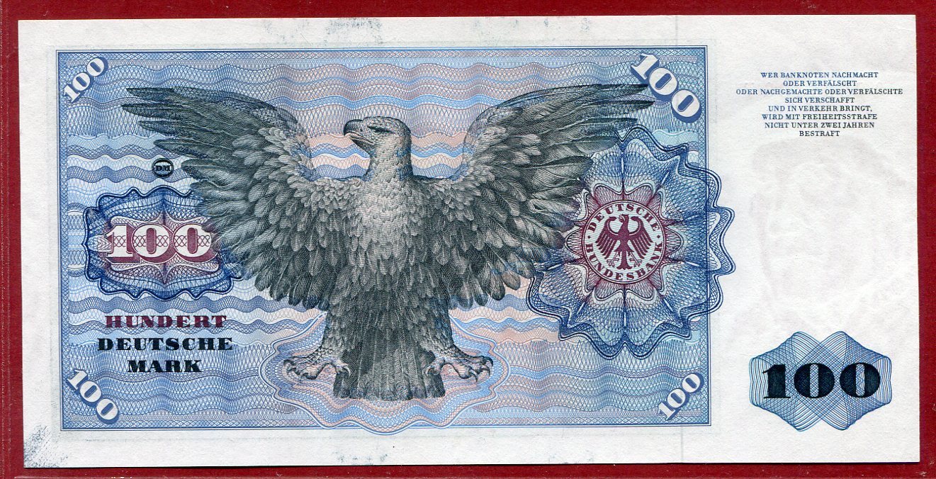 BRD,Deutsche Bundesbank 100 DM Deutsche Mark 1970 Q T Sebastian Münster ...