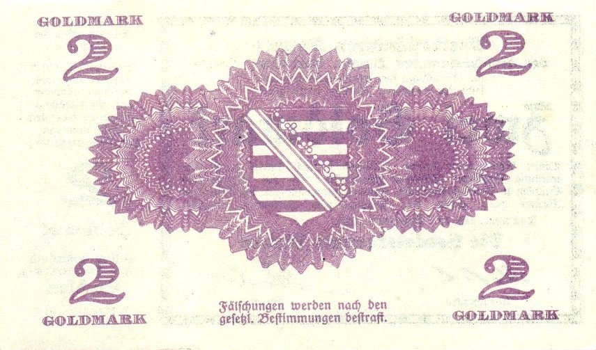 Wertbestaendiges Notgeld Zwei Goldmark Zwanzigzweiundvierzigstel Dollar ...