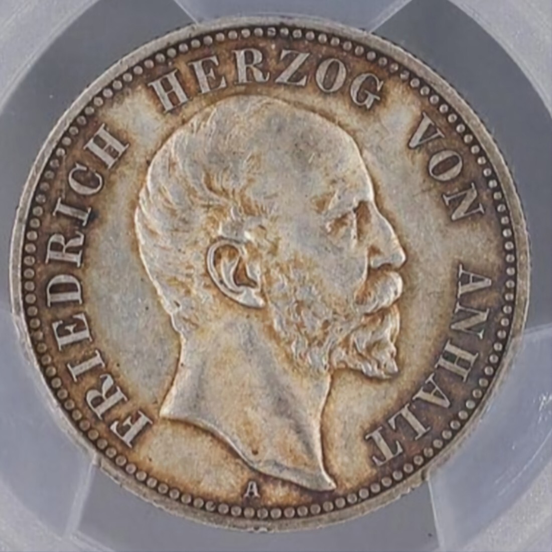 Anhalt-Dessau 2 Mark 1896-A Herzog Friedrich II. 25th Year of Reign of ...