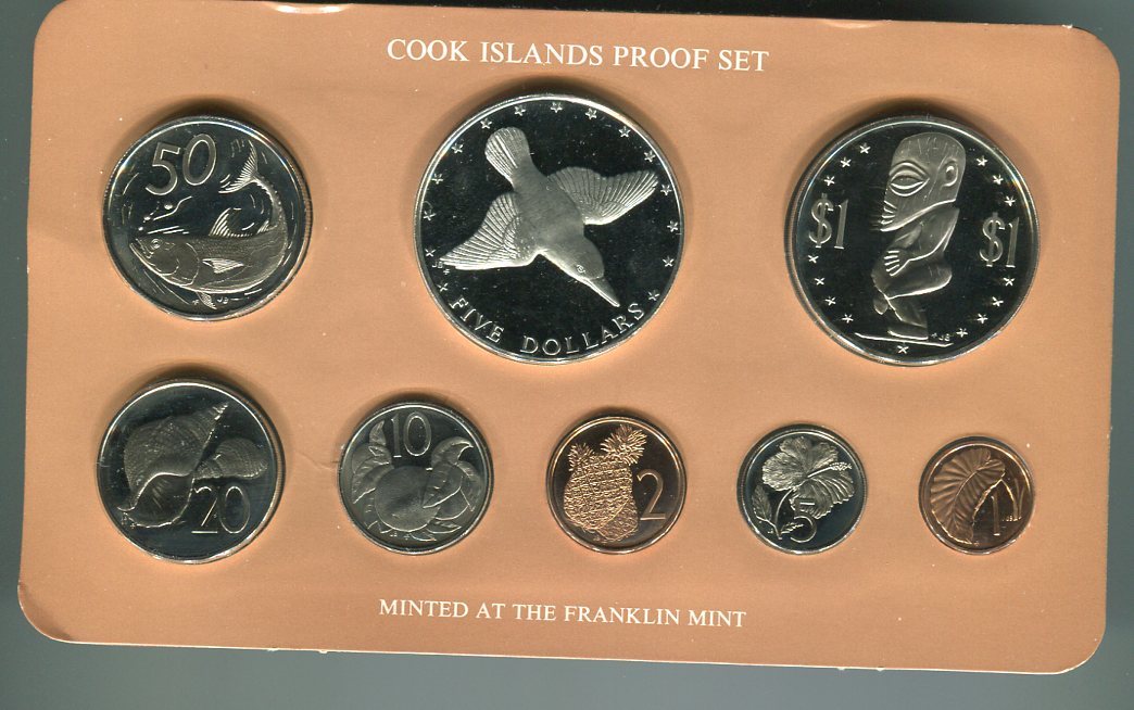 Cook-Inseln, Cook Islands 1 Cent - 5 Dollar 1976 Proof Set Proof with ...