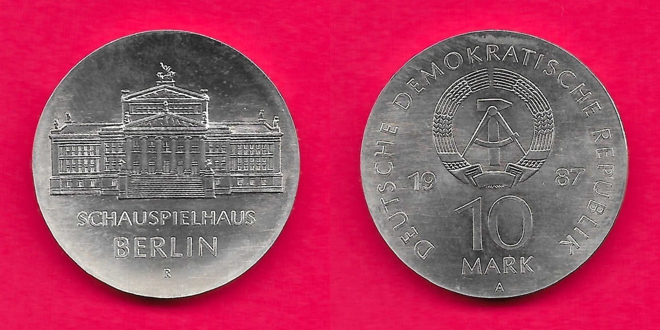 Deutsche Demokratische Republik 10 Mark Gedenkmünze 1987 DDR GDR ...