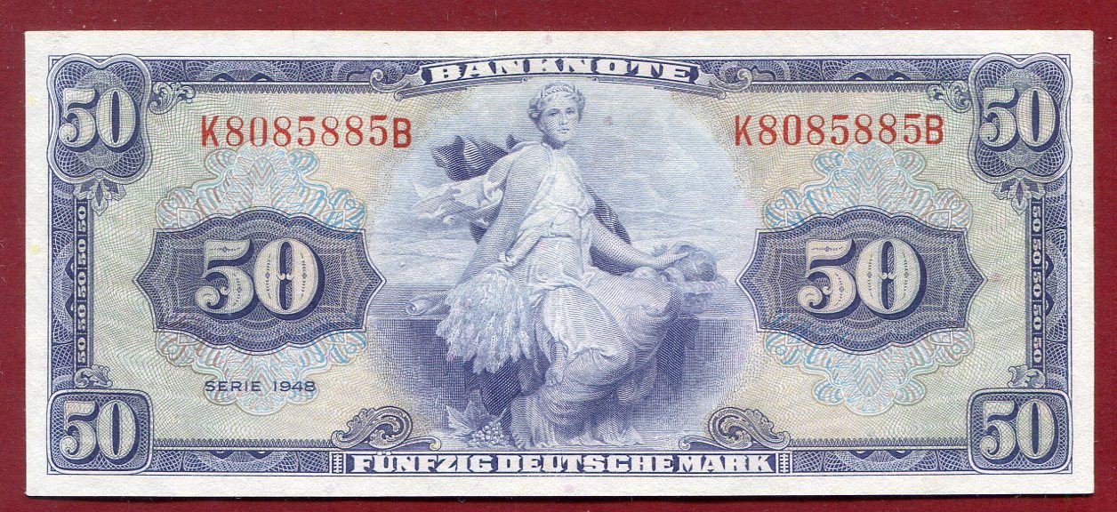 Bundesrepublik Deutschland berlin 50 DM Deutsche Mark Kopfgeld 1948 ...