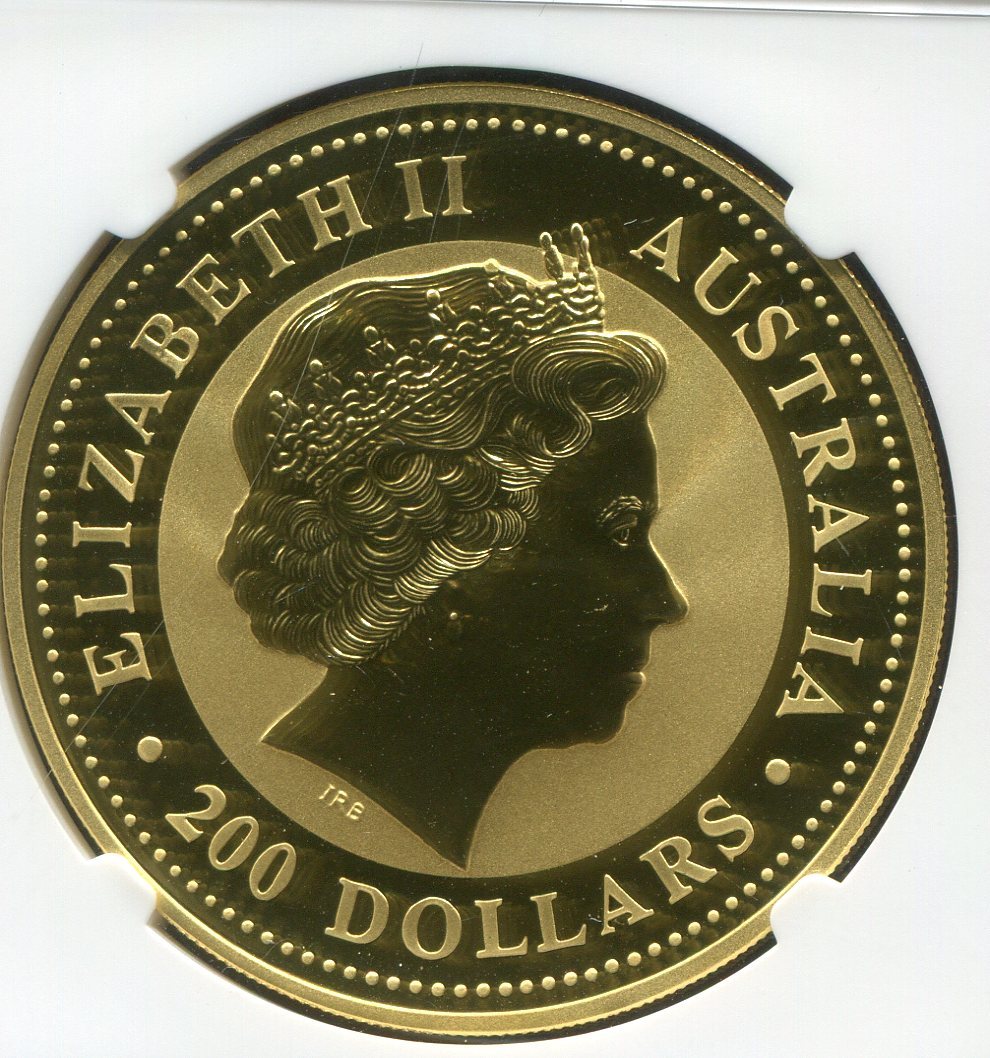 AUSTRALIA G$200 2 Unzen Gold 2000 Lunar Jahr des Drachen, Dragon Rare ...