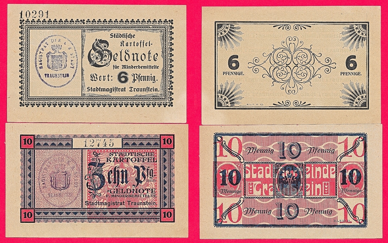 Deutsches Reich 16 Pfennig 1917 Lot von zwei Staedtischen Kartoffel ...