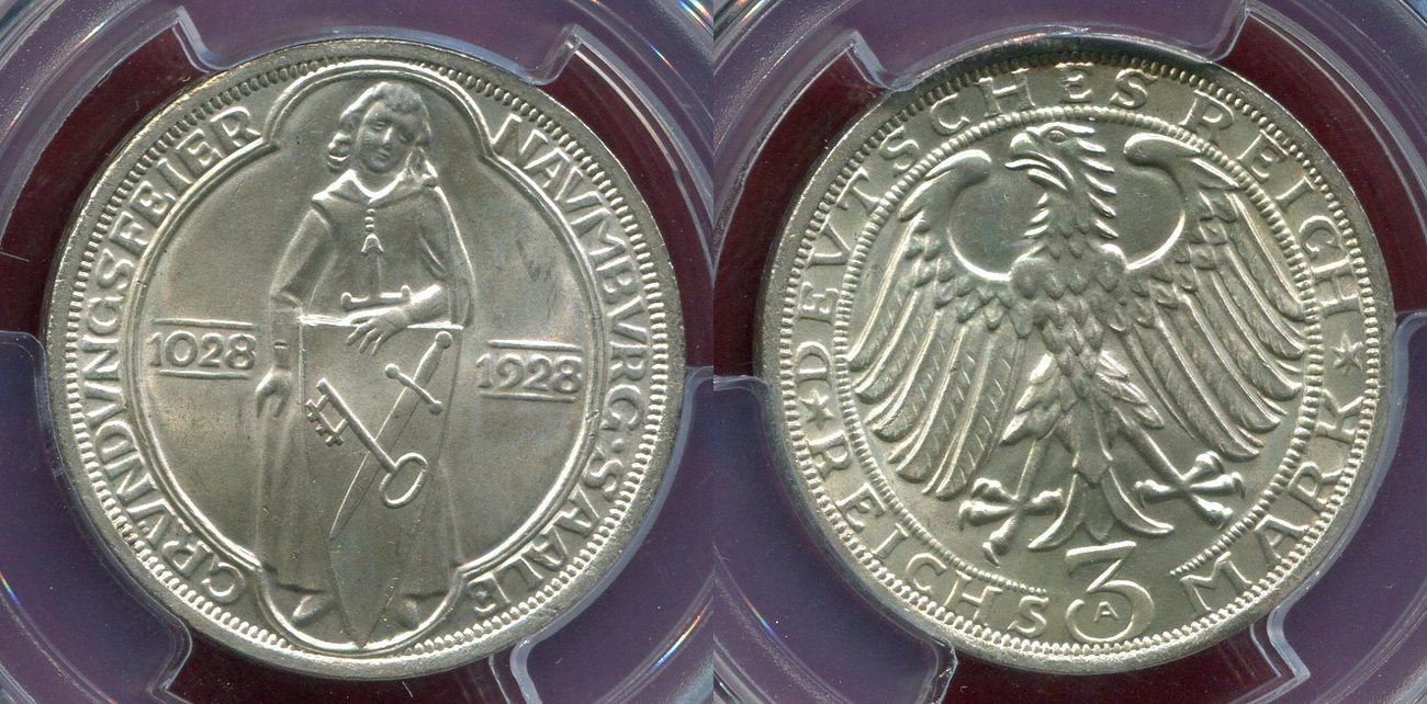 Weimarer Republik Deutsches Reich 3 Mark Silber Gedenkmünze ...