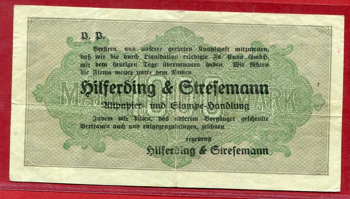 Deutsches Reich Propaganda Überdruck 1000 Mark 1922 Propaganda oder ...