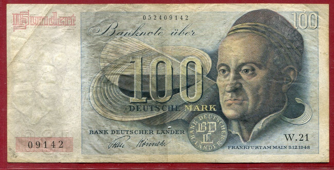 Bundesrepublik Deutschland 100 DM 1948 Bank Deutscher Länder ...