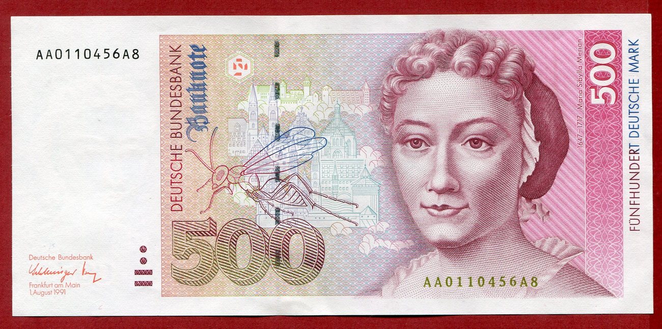 BRD Bundesrepublik Deutschland, FRG, Germany 500 DM Deutsche Mark BRD ...