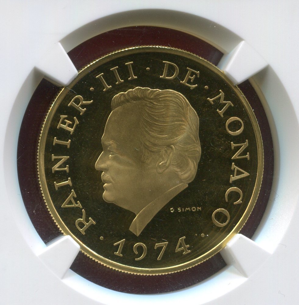 Monaco 3000 Francs Gold 1974 Rainier III. 25. Regierungsjubiläum ohne ...