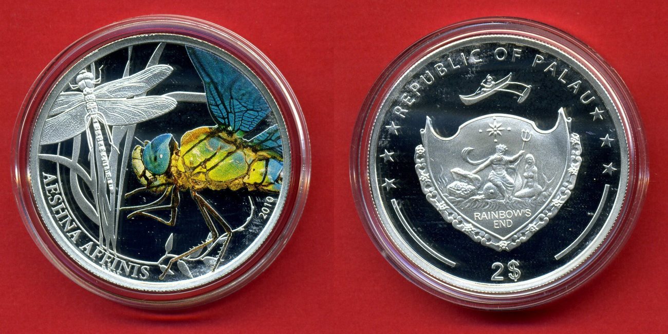 Republic of Palau 2 Dollars Silver 2010 World of Insects - Dragonfly ...