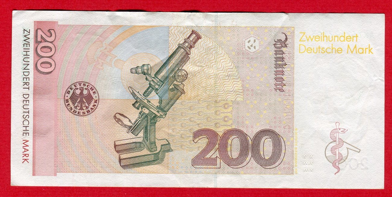 BRD,Deutsche Bundesbank 200 DM Deutsche Mark 1996 AK G Paul Ehrlich ...