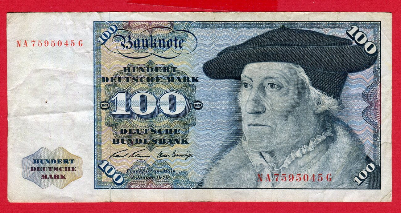 BRD, Deutsche Bundesbank 100 DM Deutsche Mark 1970 Banknote N ... G ...