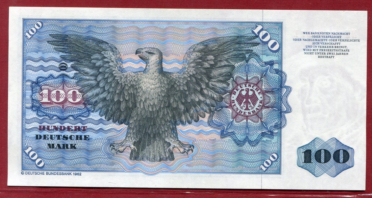 BRD, Deutsche Bundesbank 100 DM Deutsche Mark 1980 Banknote NK ... L ...