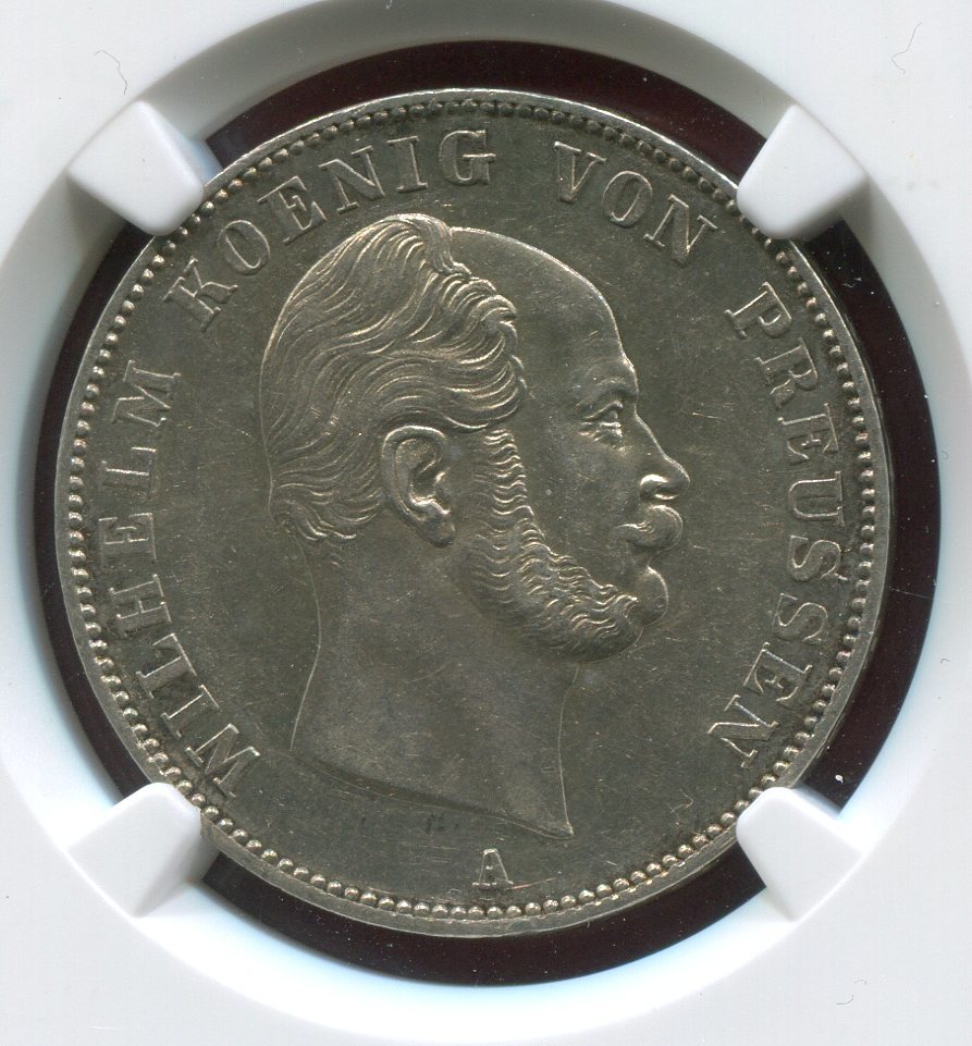 GERMANY Preussen Prussia TALER 1861 A Wilhelm I. (1861-1888) Koenig von ...