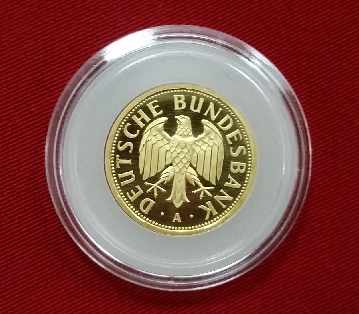 Bundesrepublik Deutschland 1 DM Gold - Mark 2001 A Goldmark mit Etui ...