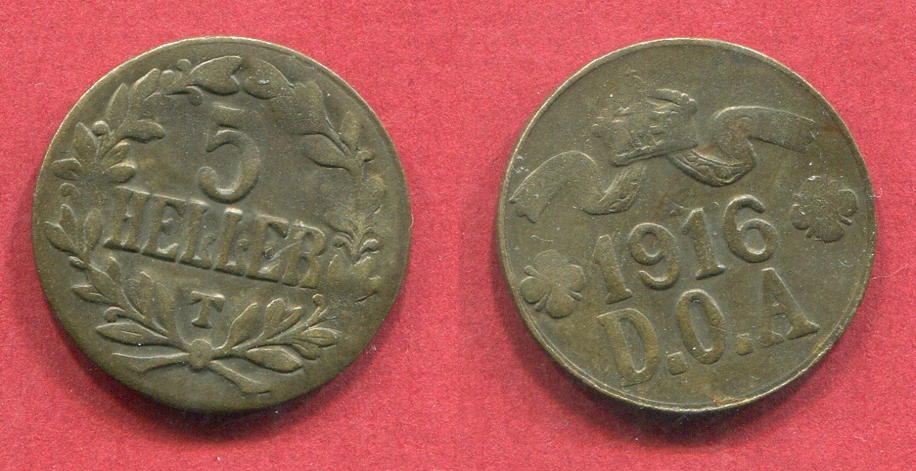 Deutsch Ostafrika 5 Heller 1916 T Tabora USA xf Br | MA-Shops