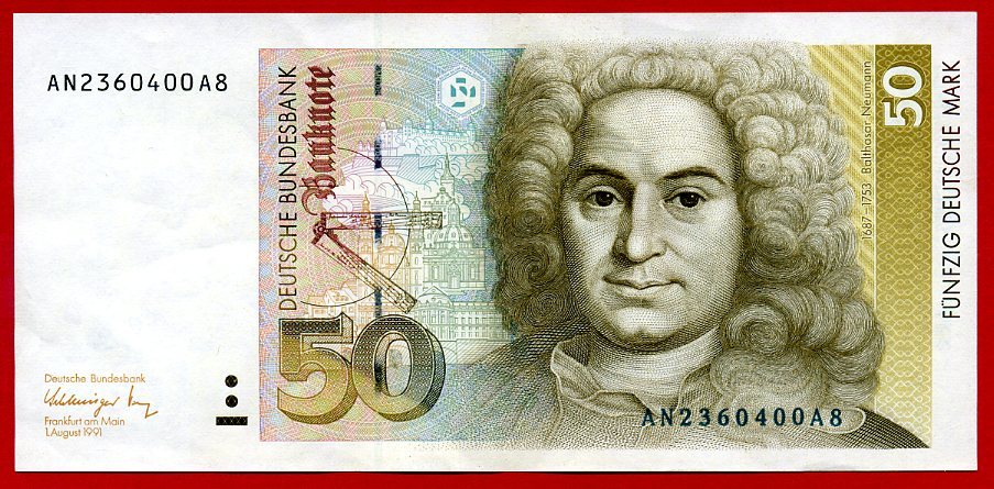 Bundesrepublik Deutschland 50 Deutsche Mark AN23...A8 1991 Balthasar ...