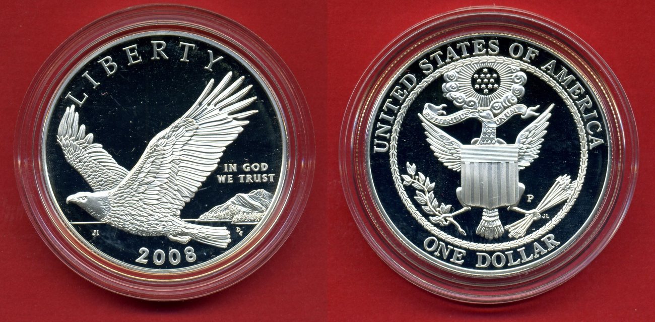USA 1 Dollar 2008 United States Mint Bald Eagle Proof | MA-Shops
