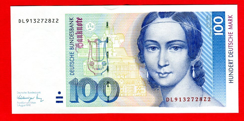 Bundesrepublik Deutschland 100 Deutsche Mark DL913....Z2 1991 Clara ...