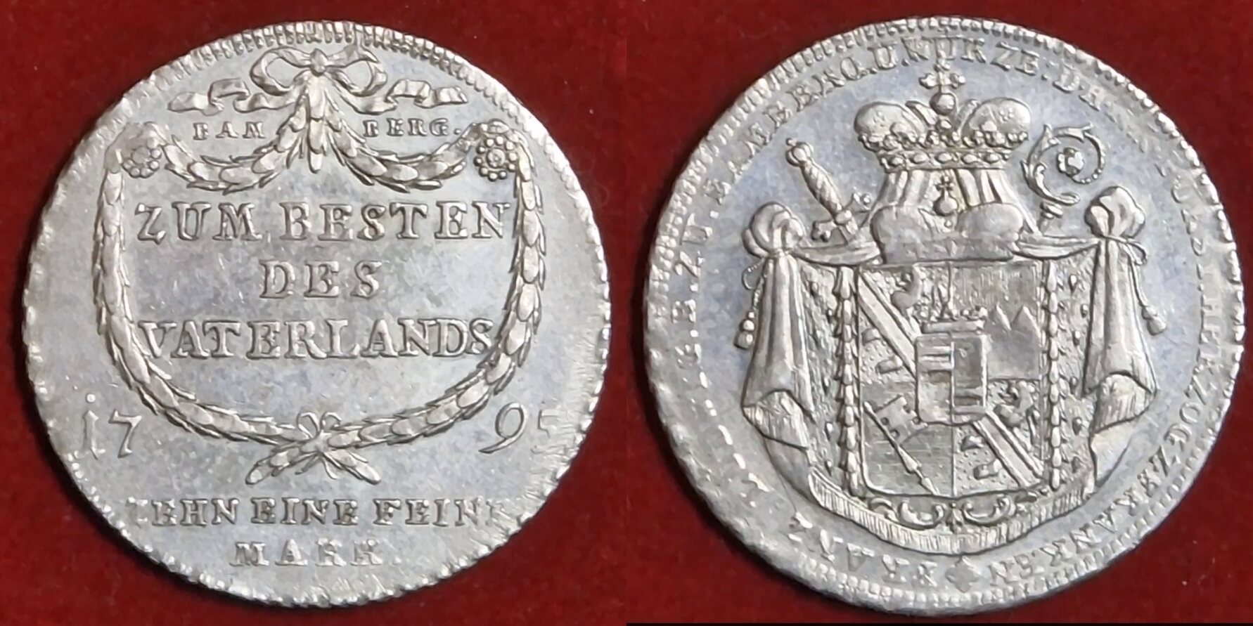 GERMANY Bamberg TALER Kontributionstaler 1795 Franz Ludwig von Erthal ...