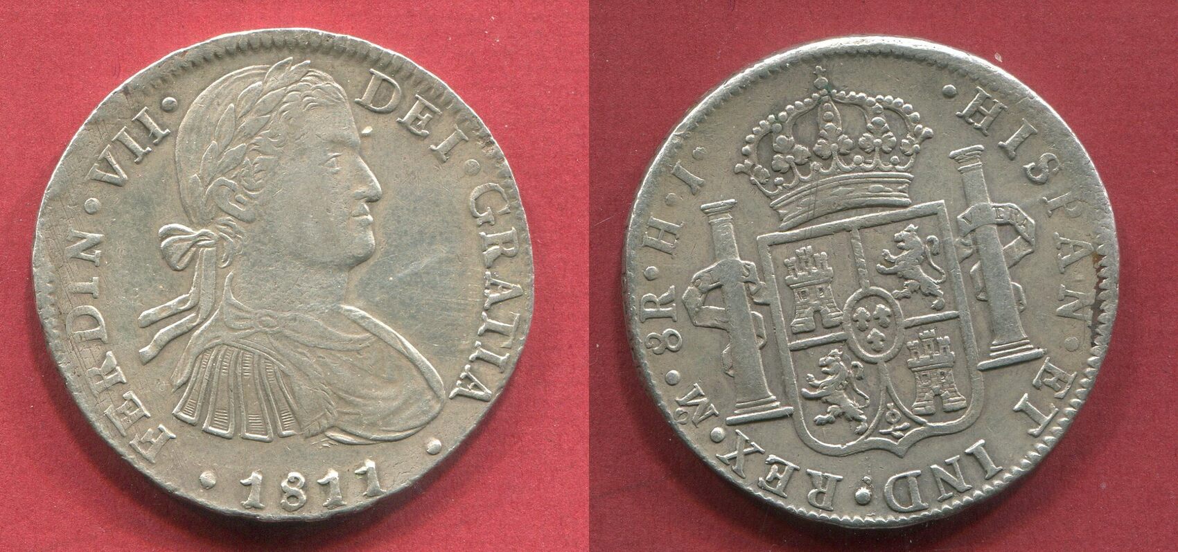 Mexico 8 Reales 1811 Ferdinand VII. Adjusted above average ...