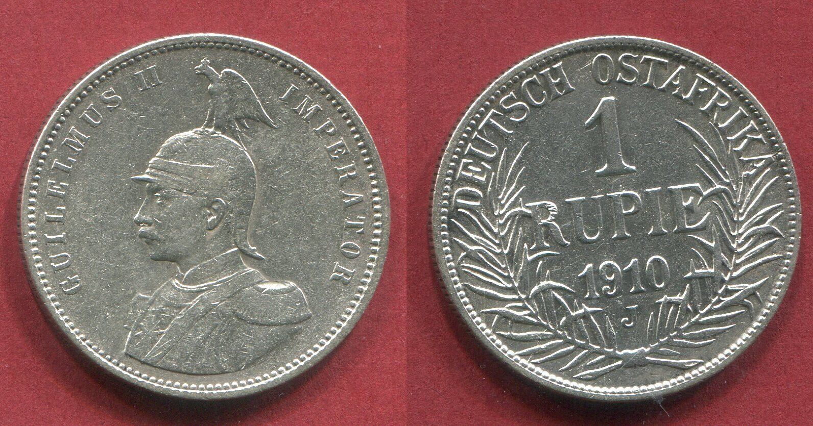 German East Africa DOA Deutsch Ostafrika 1 Rupie Rupee 1910 J Wilhelm ...