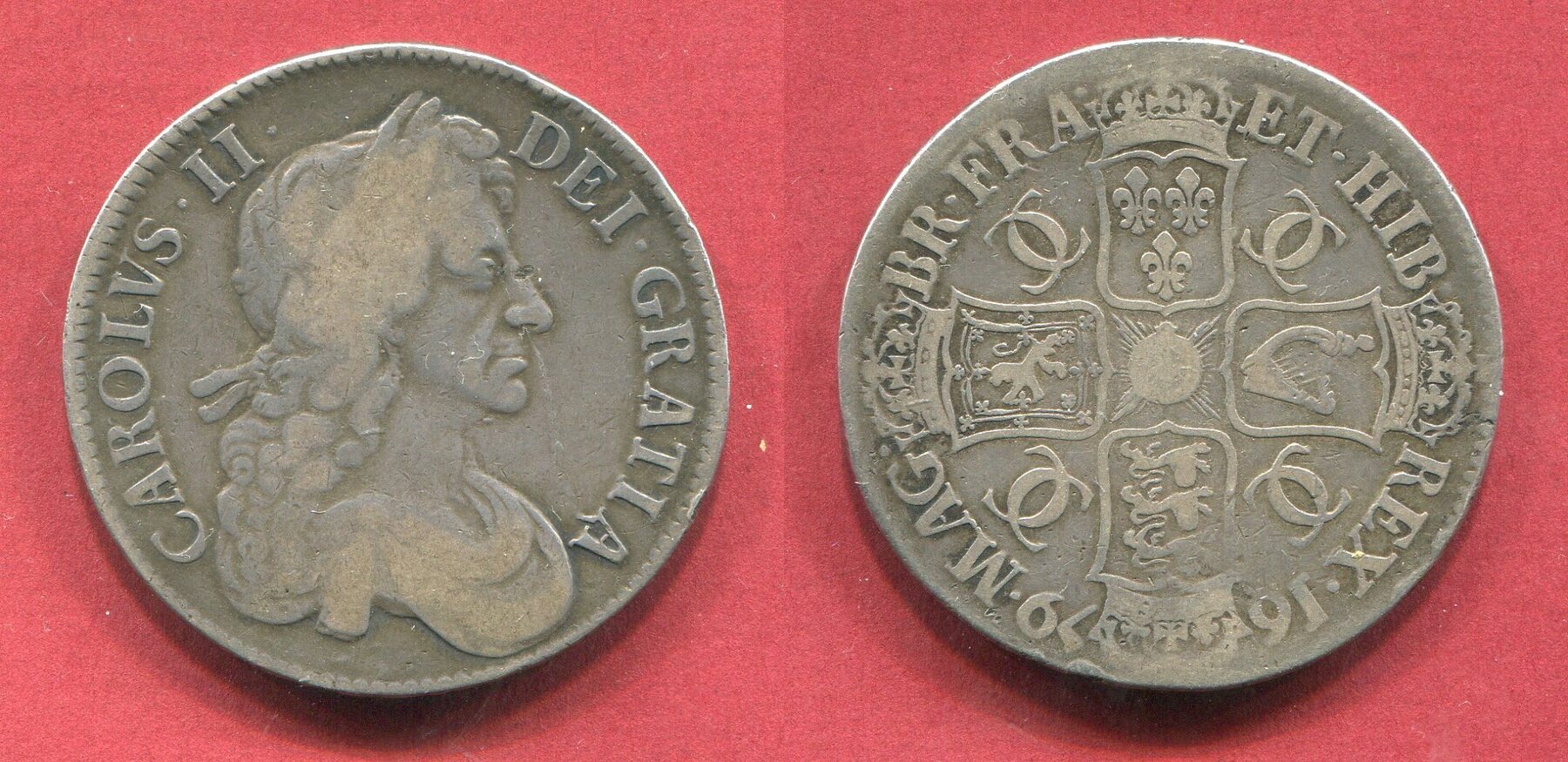 England Großbritannien Crown 1679 Charles II. 1660 - 1685 f/vf good ...