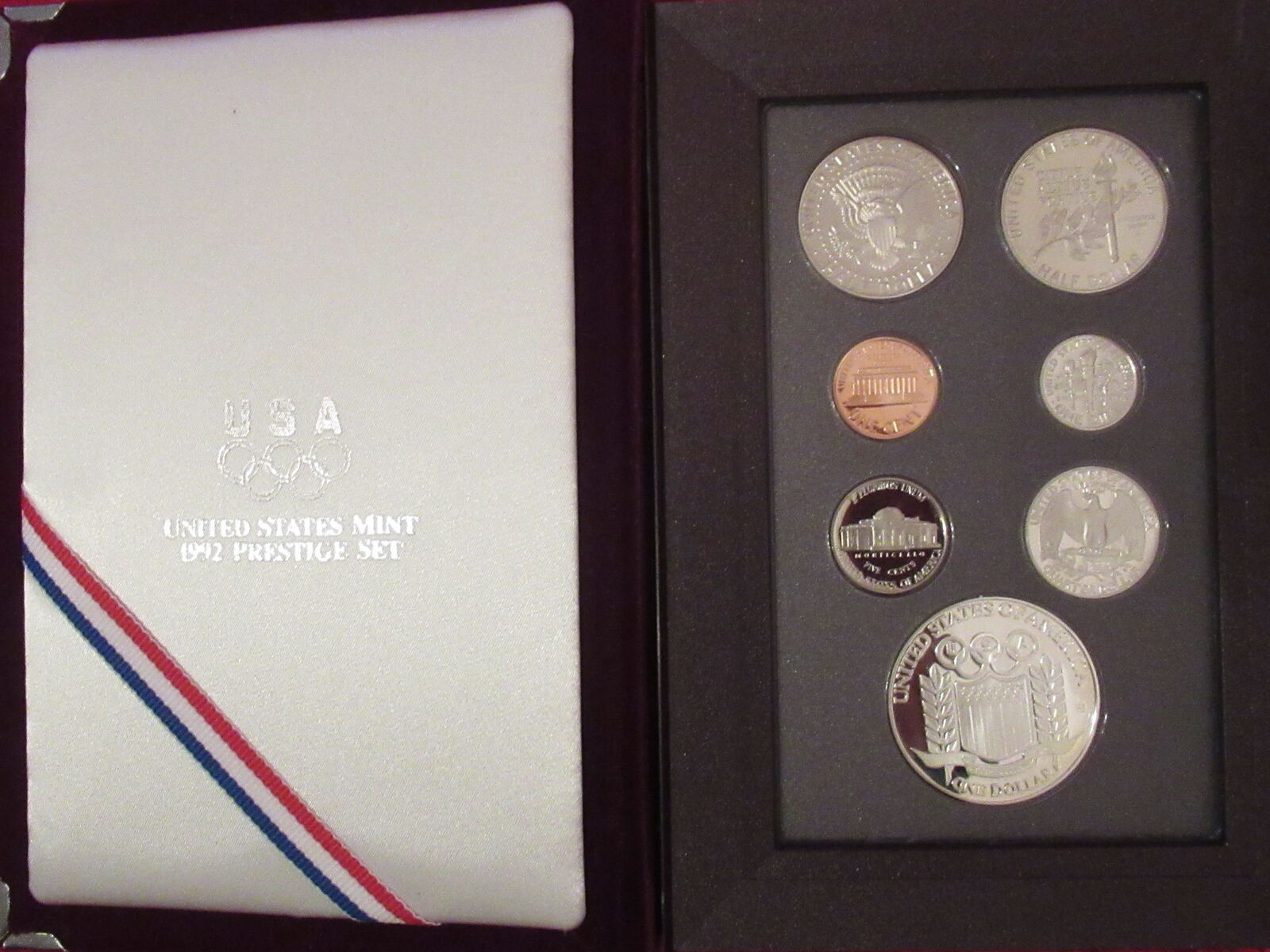 USA 1992 United States Mint PRESTIGE Olympic Coin Set 7 Gem Proof | MA ...