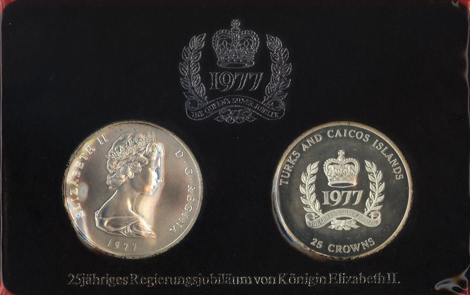 TURKS & CAICOS ISLANDS 50 Crowns 1977 25 jähriges Regierungsjubiläum ...