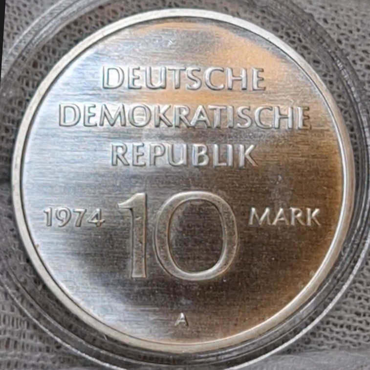 DDR GDR Eastern Germany 10 Mark Materialprobe Silber DDR 10 Mark Silber ...