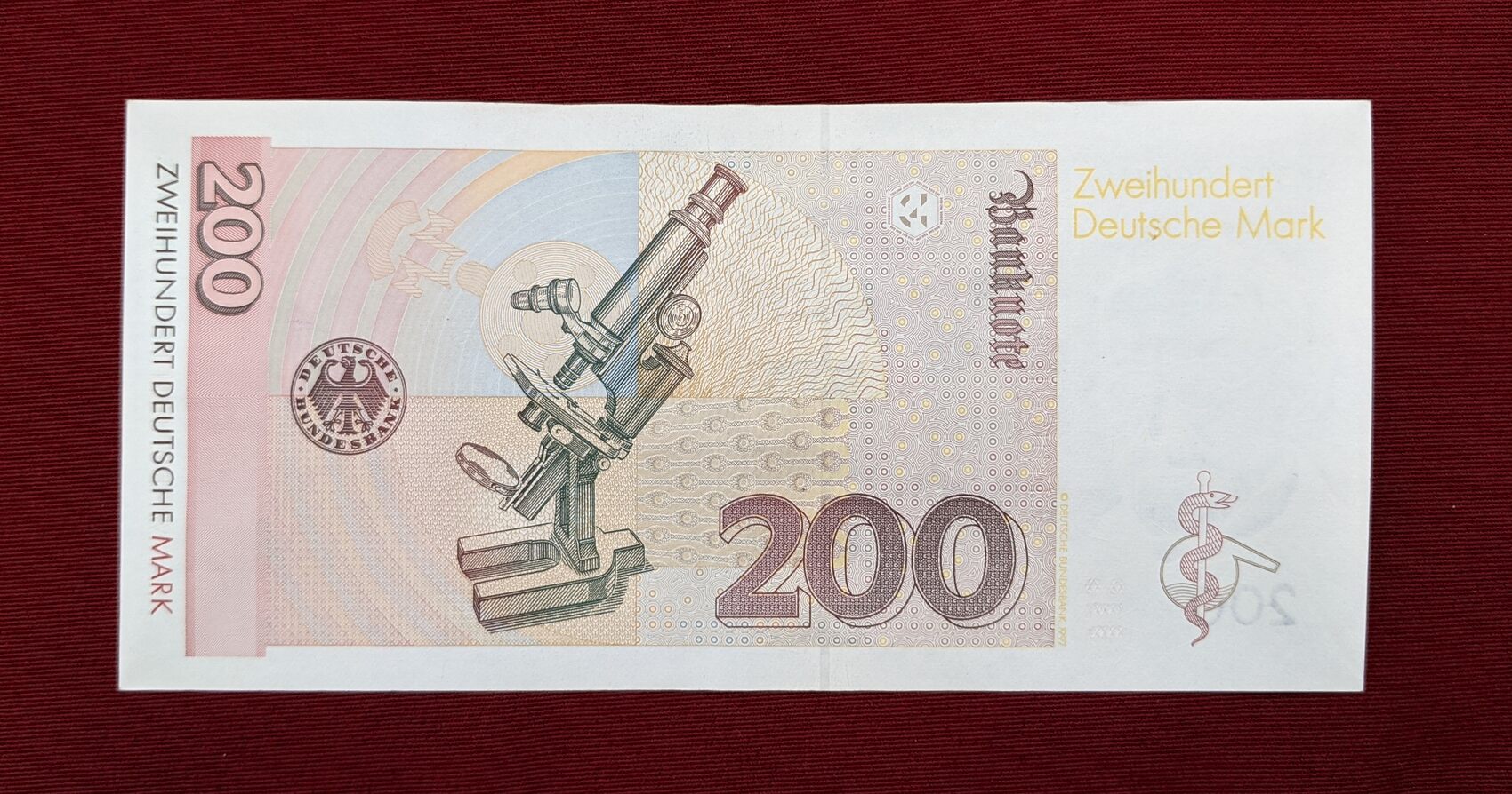 BRD, Deutsche Bundesbank 200 DM Deutsche Mark 1996 Paul Ehrlich 1854 ...