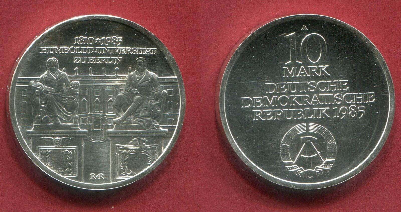 Deutsche Demokratische Republik 10 Mark Silbergedenkmuenze 1985 ...