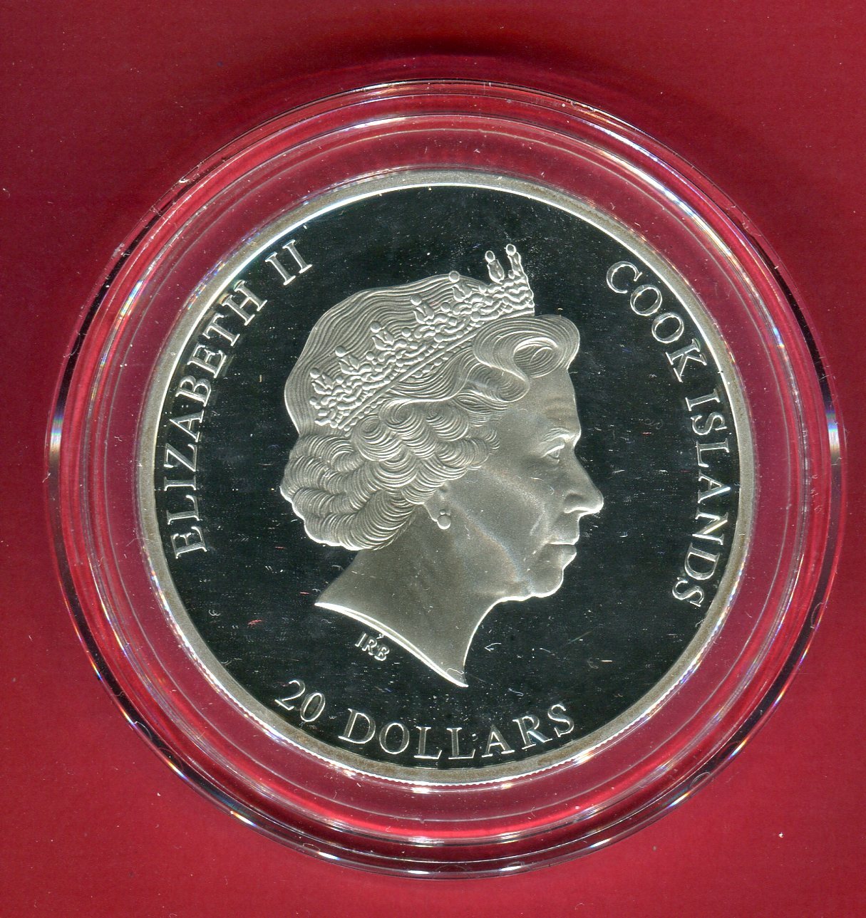 Cook-Inseln, Cook Islands 20 Dollars Silbermünze mit Goldinlay 2013 ...