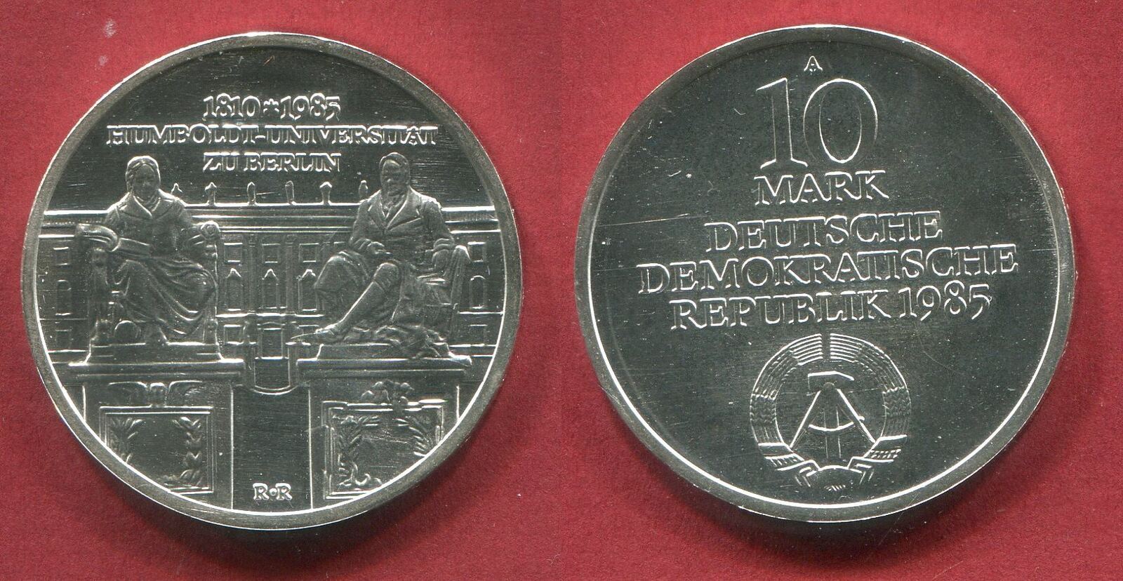 Deutsche Demokratische Republik 10 Mark Silbergedenkmuenze 1985 ...