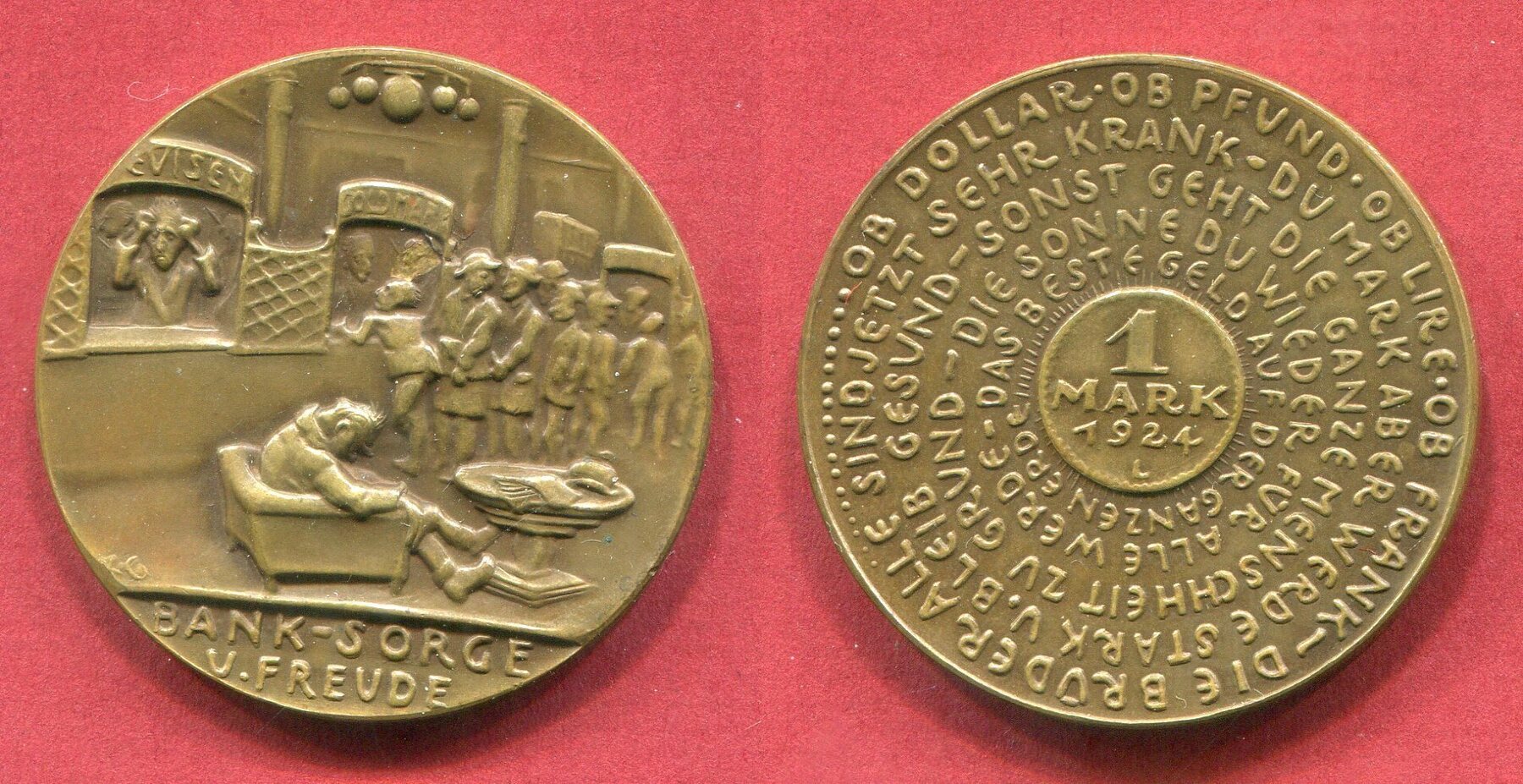 Germany Deutschland Karl Goetz Medaille Bronzemedaille 1924 Ende der ...