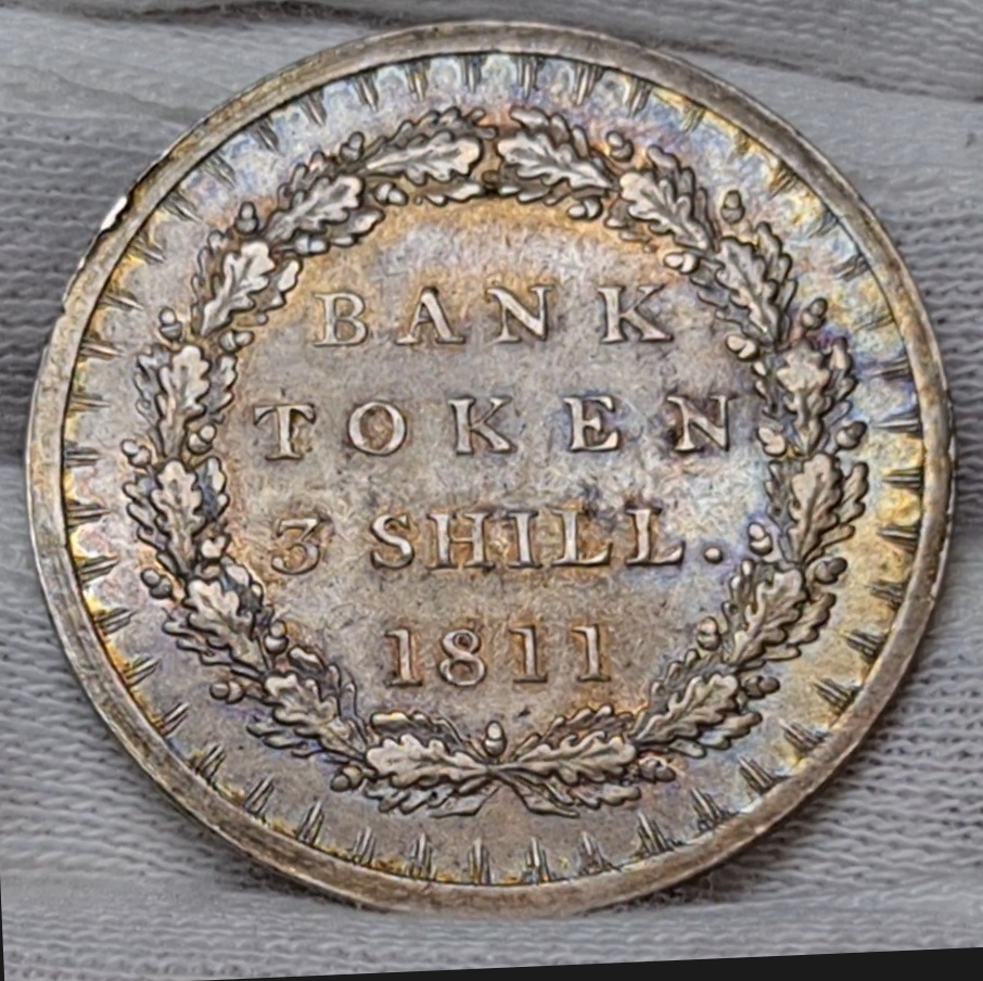 England Großbritannien U 3 Shilling Schilling Bank Token 1811 George ...