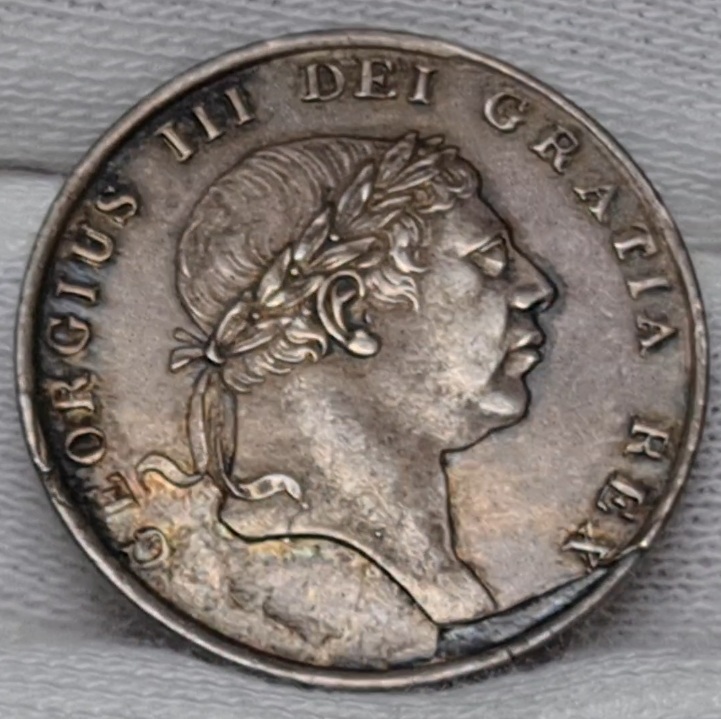 England Großbritannien 1 Shilling Six 6 Pence 18 Pence 1814 George III ...