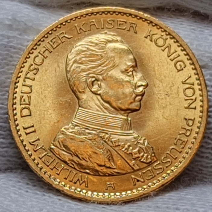 Preußen Kaiserreich German Empire 20 Mark Goldmünze 1913 A Kürassier-Uniform Jubilee Bust ...