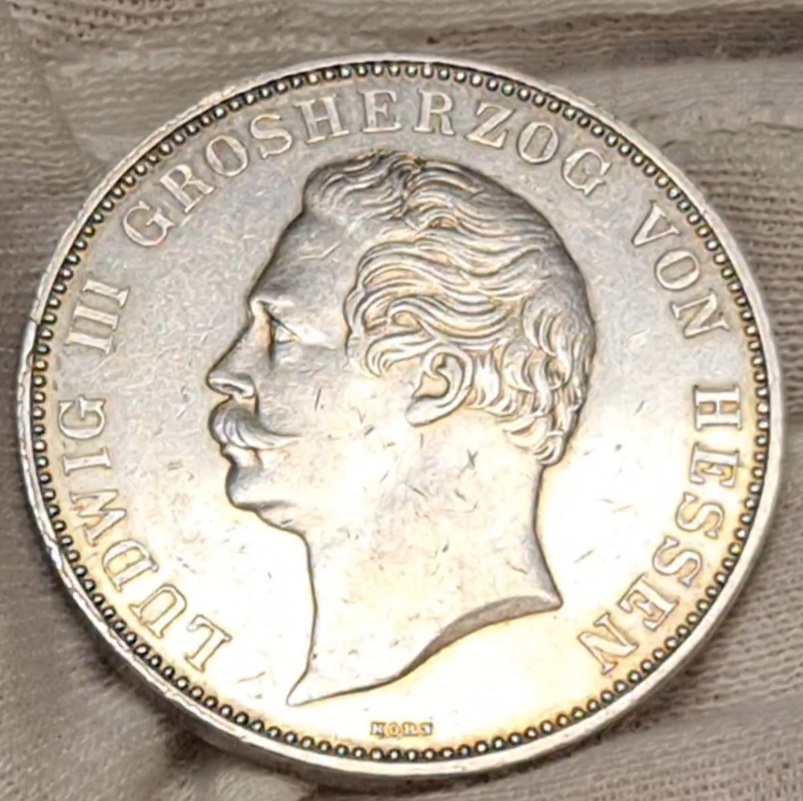 Hessen Darmstadt 2 Taler Doppeltaler 1854 Ludwig III. Großherzog 1848 ...