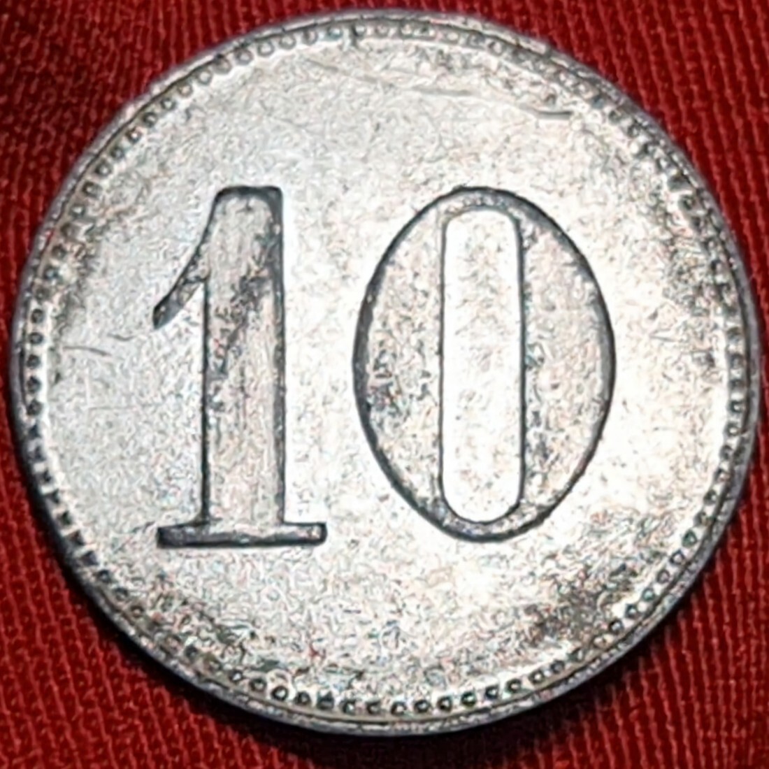 Kolonien Kiautschau SMS Fürst Bismarck 10 Pfennig Kantine o.J. nach ...